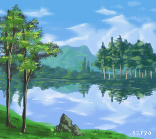 my first landscape - ibisPaint