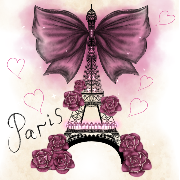 Paris (Eiffel Tower with roses) - ibisPaint