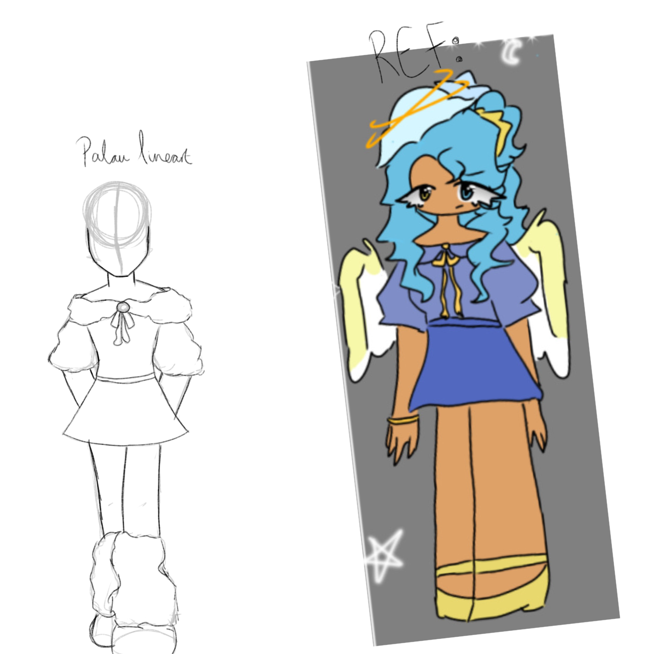 Palau lineart so far - ibisPaint