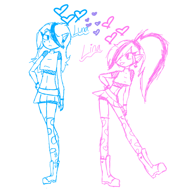 💖Lina and Luna💙 - ibisPaint