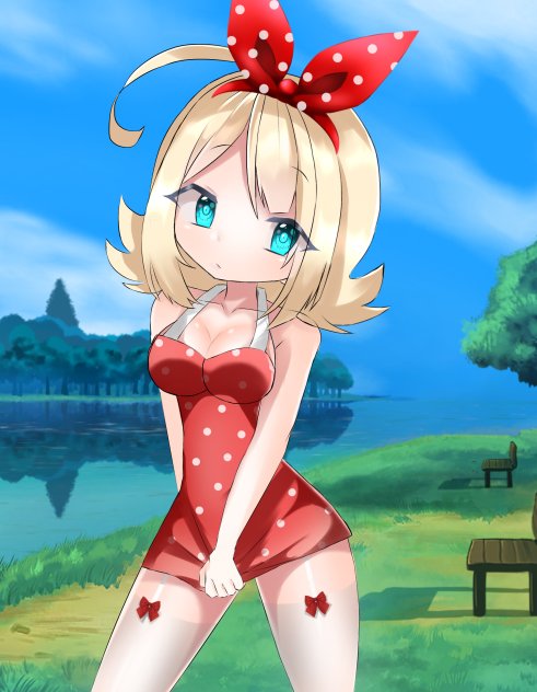 1950s polka dots (short dress) - ibisPaint