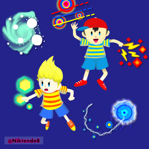 Ness and Lucas (Smash) - ibisPaint