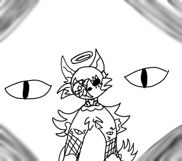 Angel wolf no colors - ibisPaint