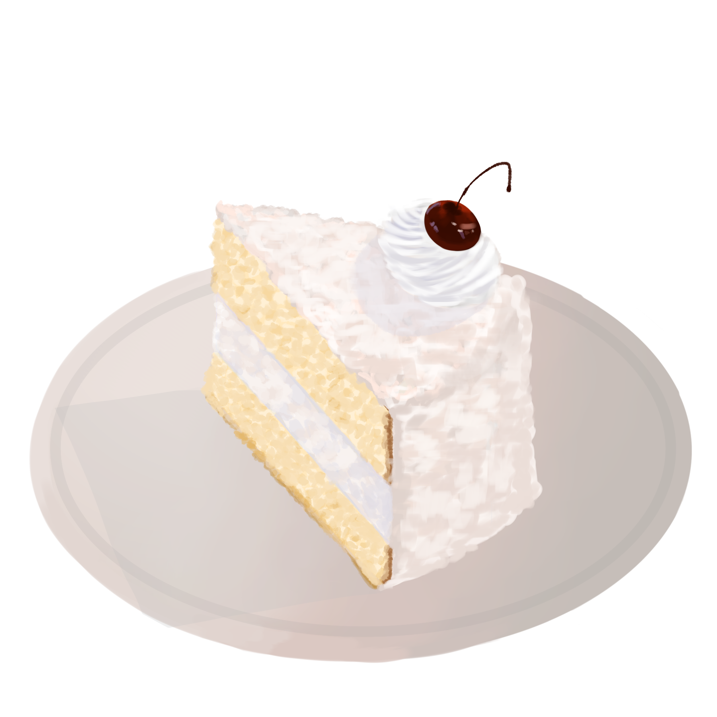 Cherry cream cake - ibisPaint