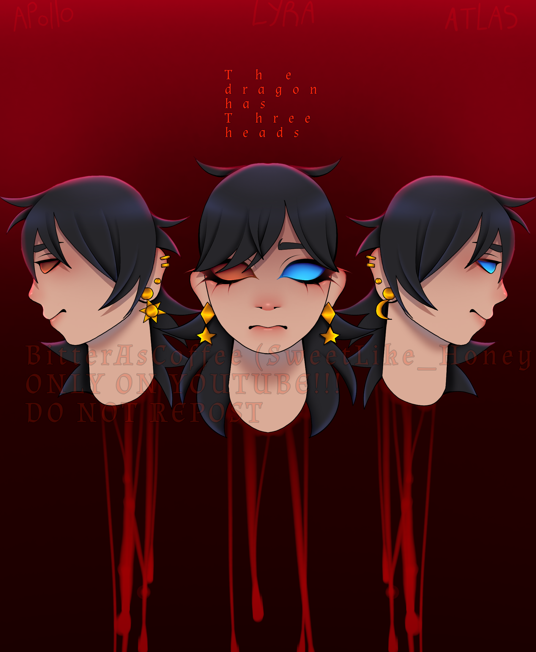 The dragon has three heads - ibisPaint