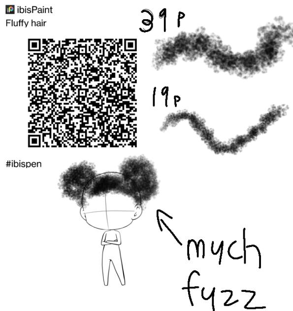 Fuzzy hair - ibisPaint