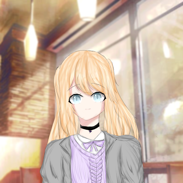 Girl in Café - ibisPaint