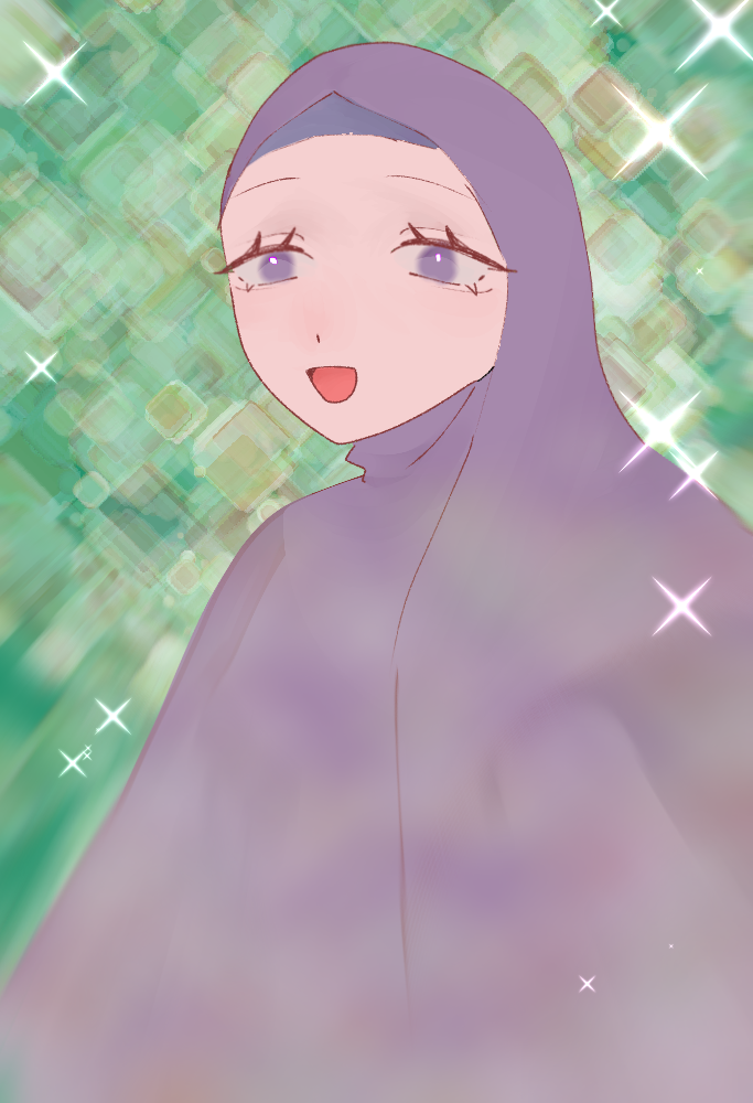 The one with the purple veil - ibisPaint