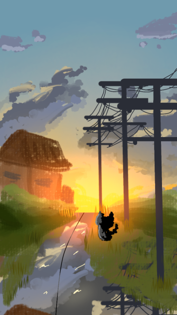 aesthetic sunset background - ibisPaint