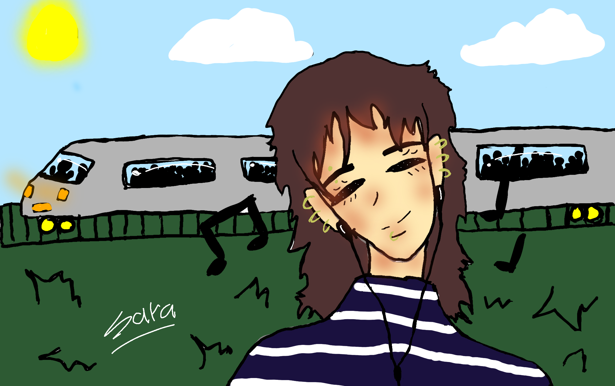 waiting for the 🚇 - ibisPaint