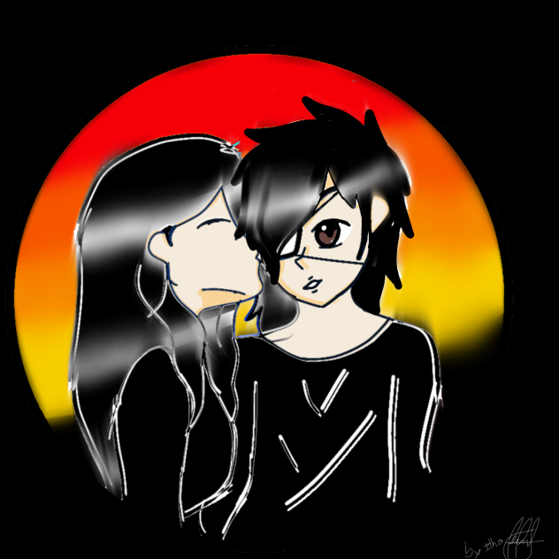 en la puesta de sol - ibisPaint