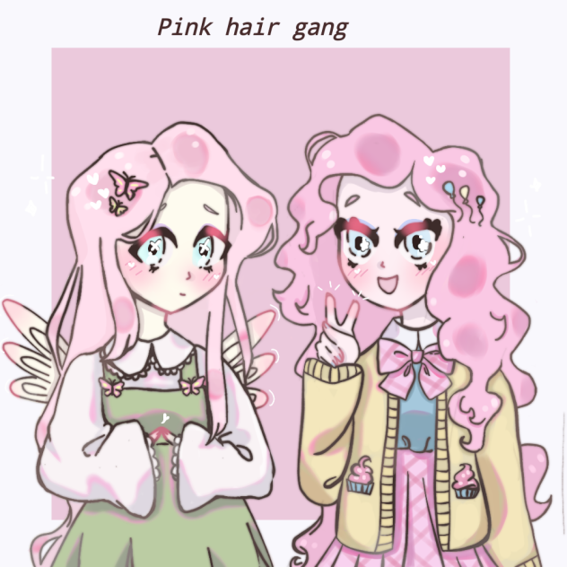 Pink hair gang! - ibisPaint