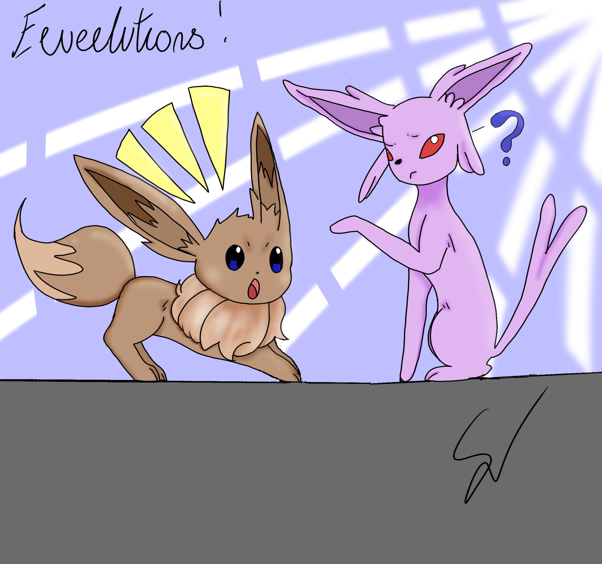 Eevee says, Who are you - ibisPaint