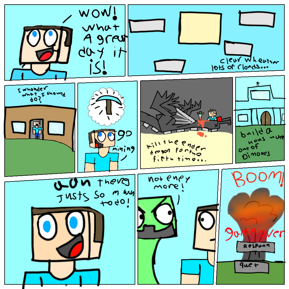 How it’s like to be a pro at Minecraft - ibisPaint