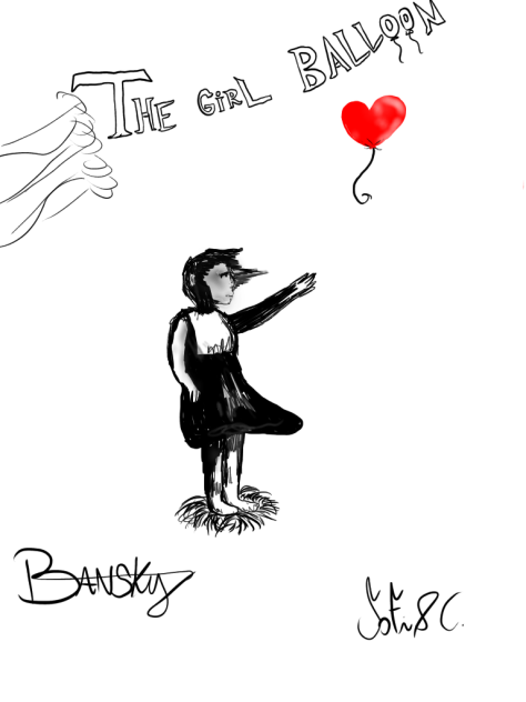 The girl balloon - ibisPaint