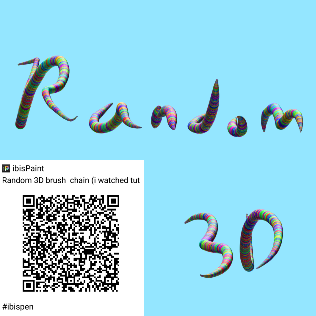 random brush chain 3d - ibisPaint
