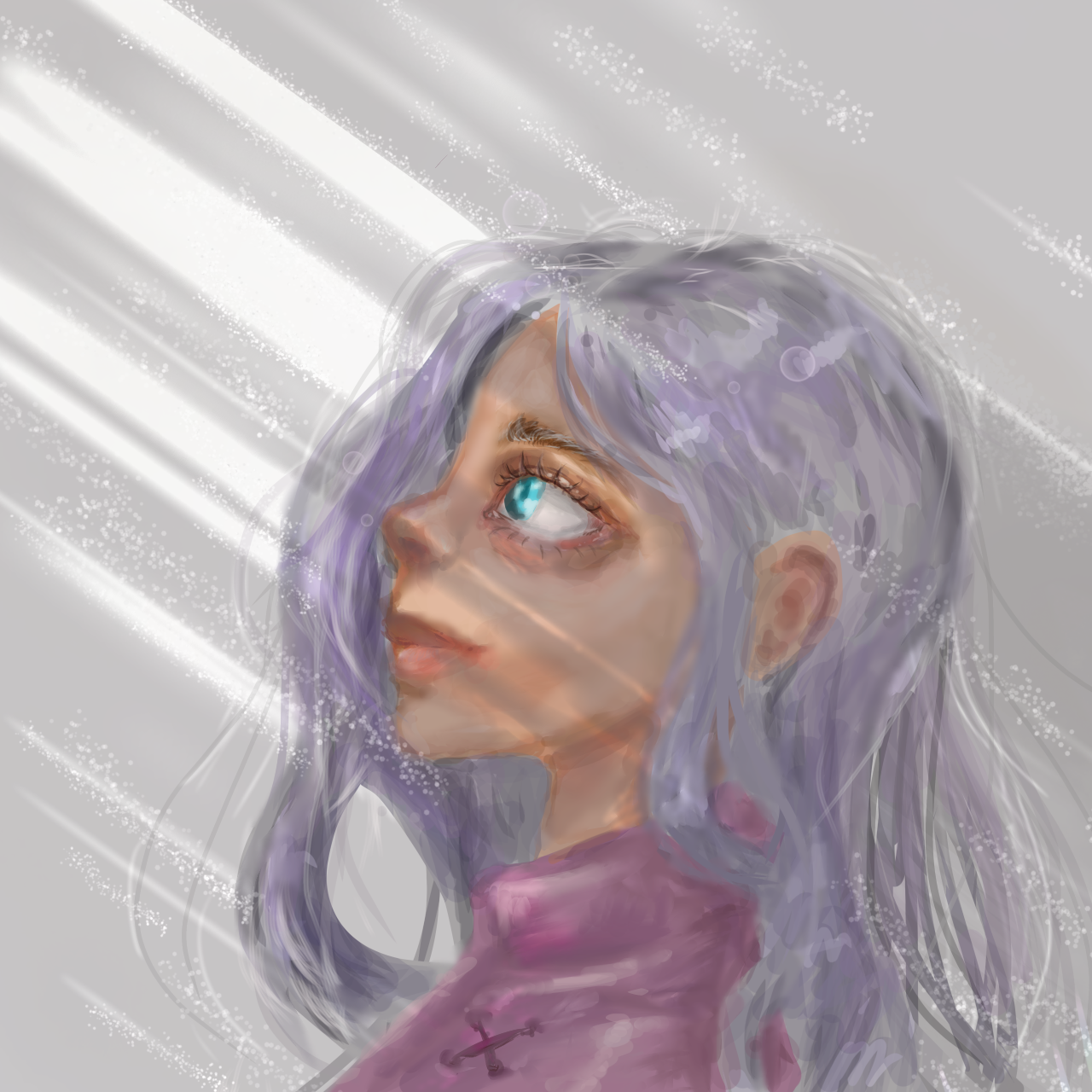 Girl and moonshine kiss - ibisPaint