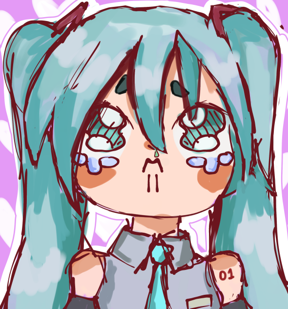 Sad Miku - ibisPaint