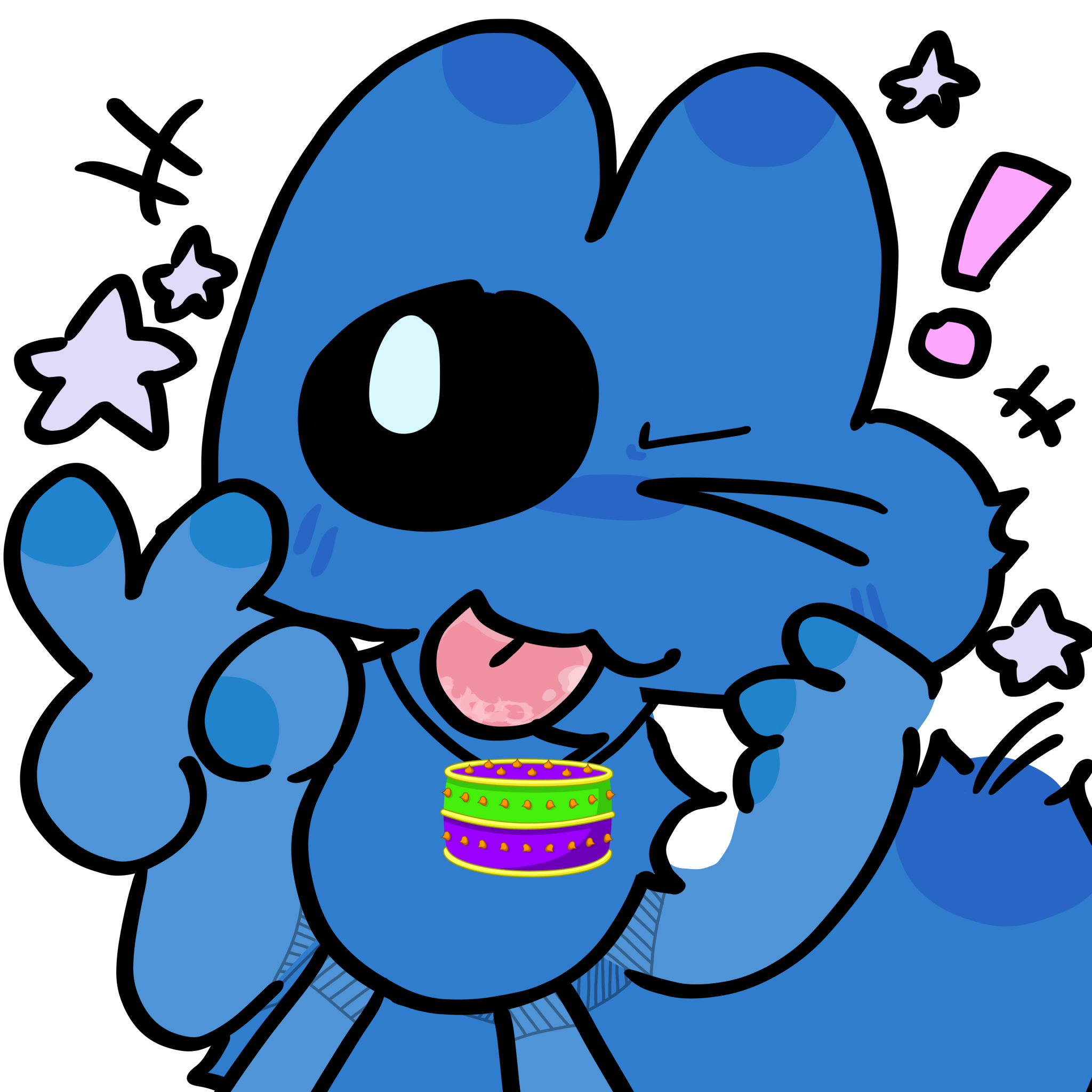 Four as a smiling critter. - ibisPaint