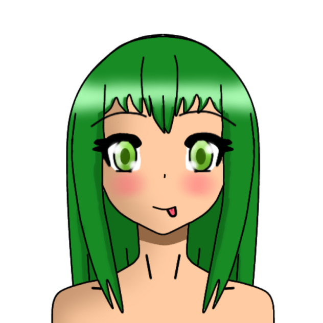 green haired girl - ibisPaint