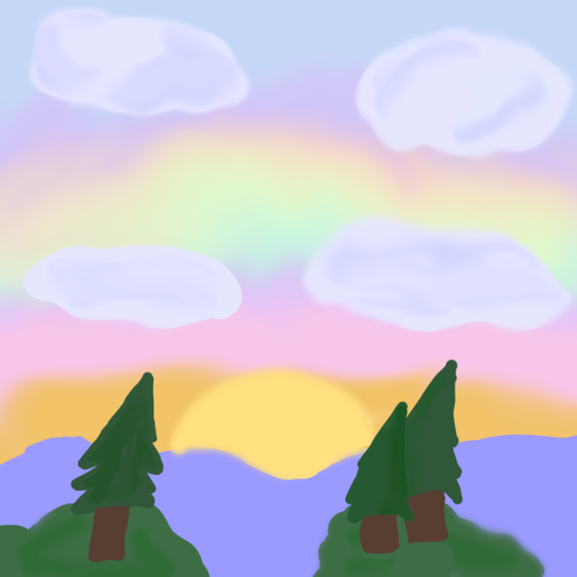 A rainbow in the sky ★( ‿ ) - ibisPaint