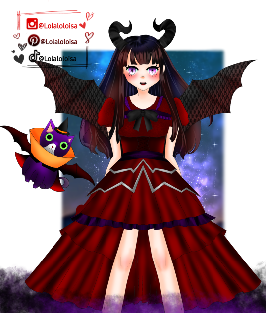 Demon Girl Halloween 🎃 - ibisPaint
