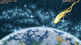 Falling star desktop wallpaper - ibisPaint