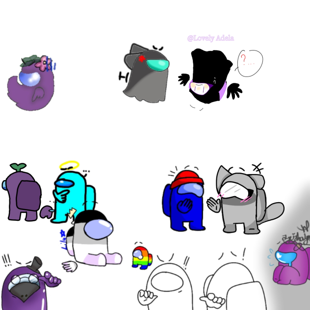 Among us collab - ibisPaint