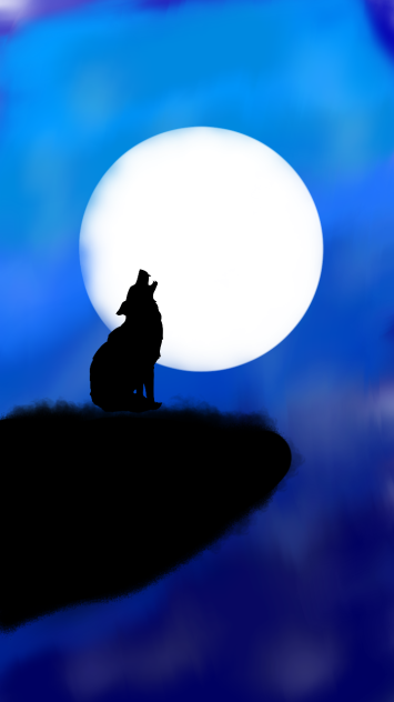 moonlight wolf - ibisPaint