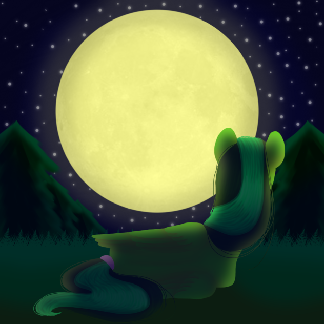 Night when the moon comes out - ibisPaint