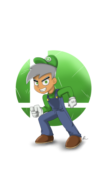 Danny Phantom as Luigi - ibisPaint