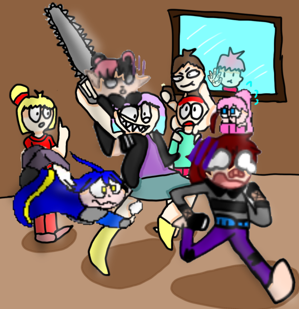 Ruuun!Muri has the CHAINSAW! - ibisPaint