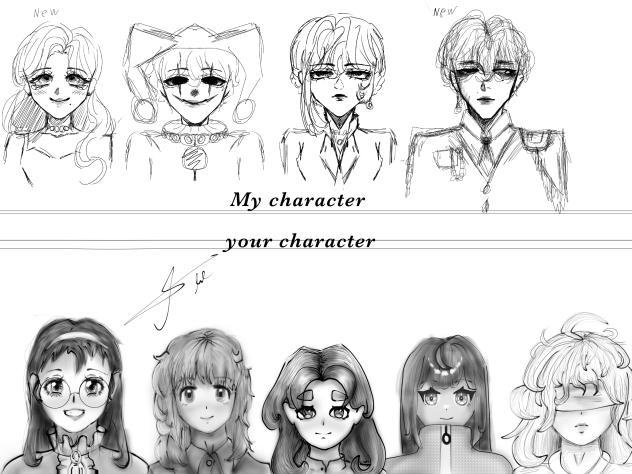My characters (oc) collab 🩵 - ibisPaint