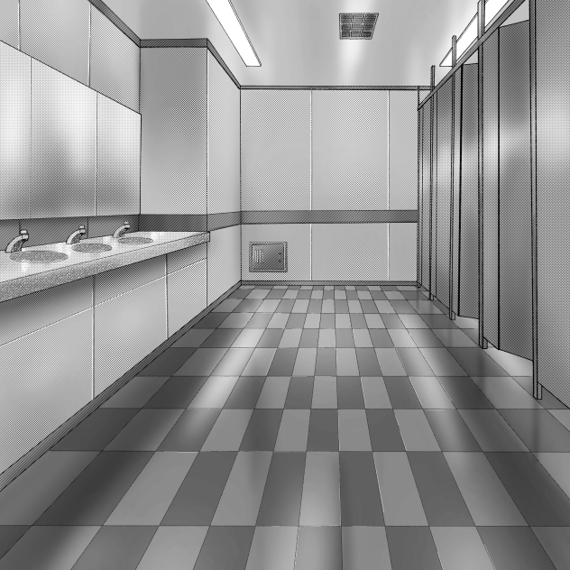 highschool bathroom - ibisPaint