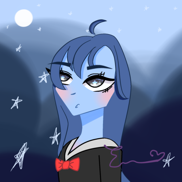 Blue Alien Girl💙👽 - ibisPaint