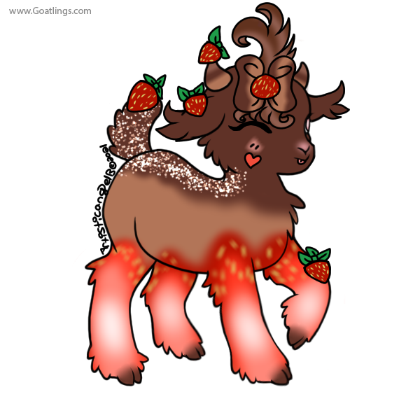 Chocolate Strawberry Cheesecake Goatling - ibisPaint