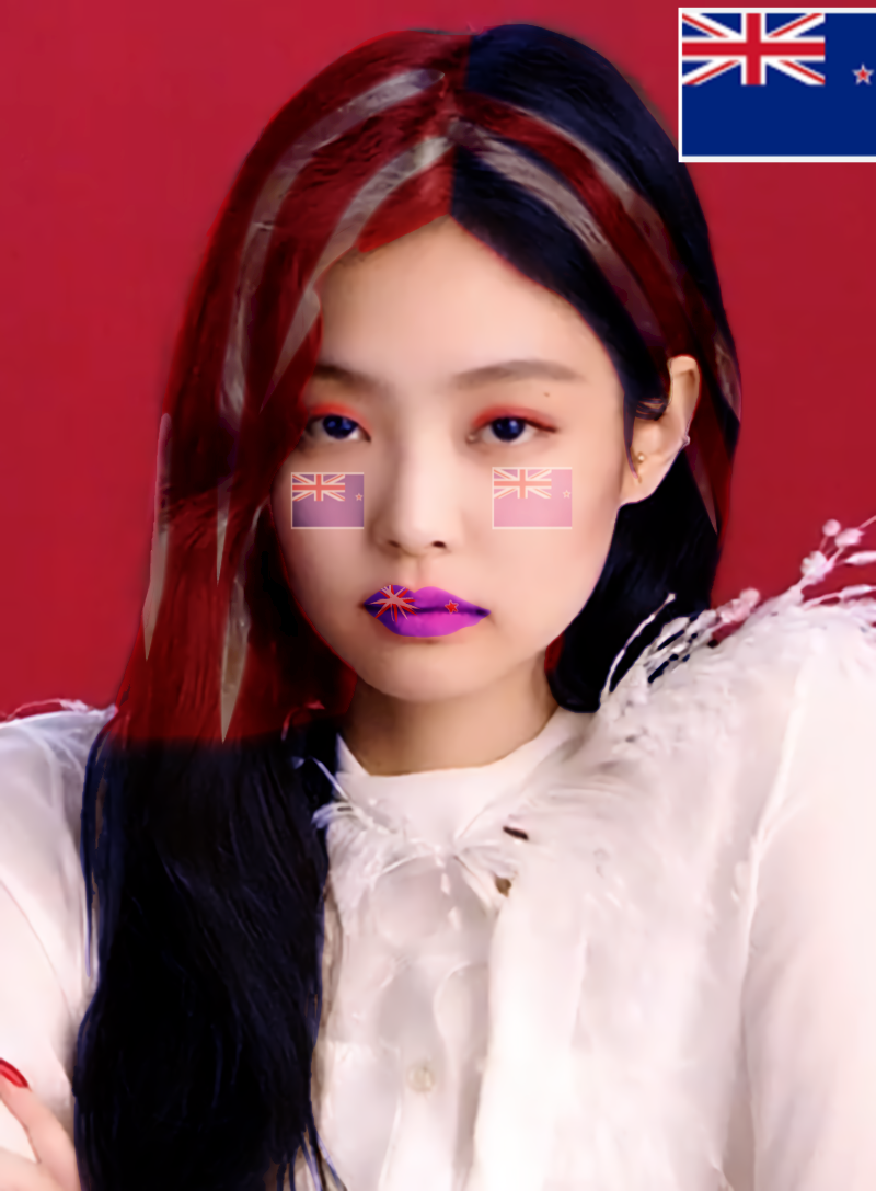 Jennie as new Zealand flag - ibisPaint