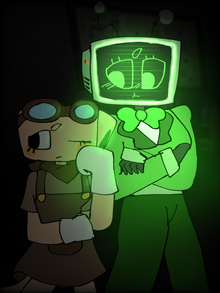 Shelly and Vee walking together - ibisPaint