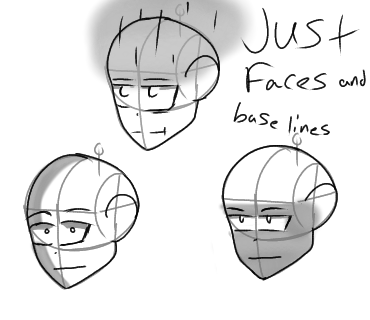 drawing faces and the base lines - ibisPaint