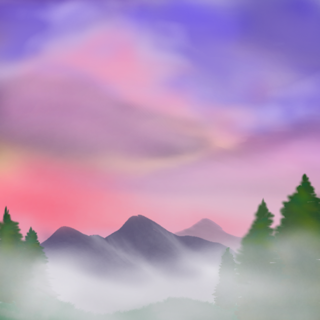 The Foggy Mountain - ibisPaint