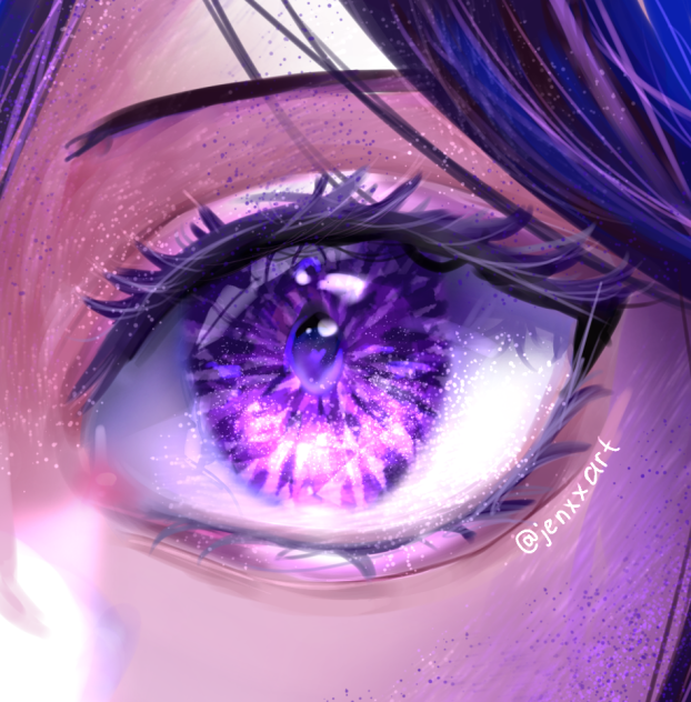 Purple luminescent eye - ibisPaint