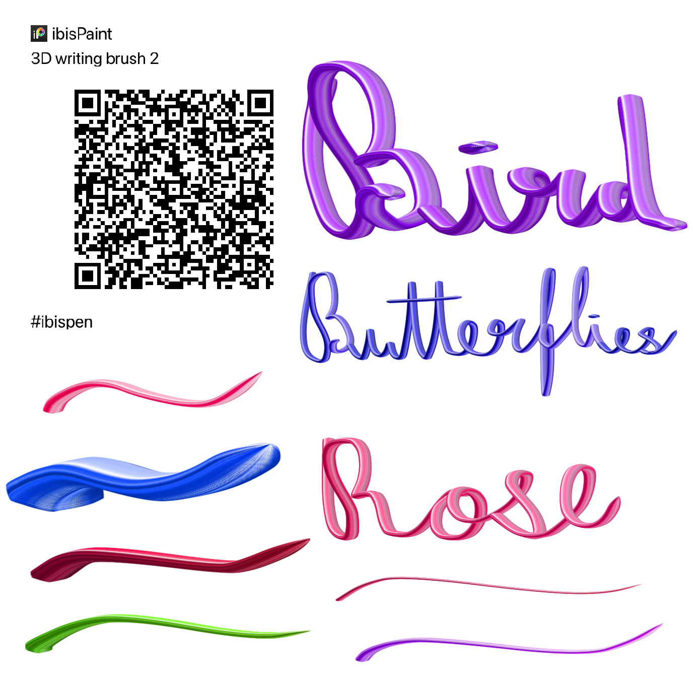 3D writing brush 2 🏻💕 - ibisPaint