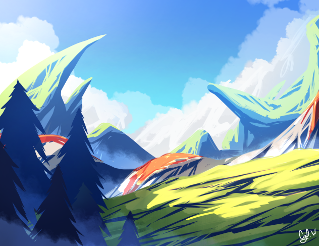 Random landscape - ibisPaint