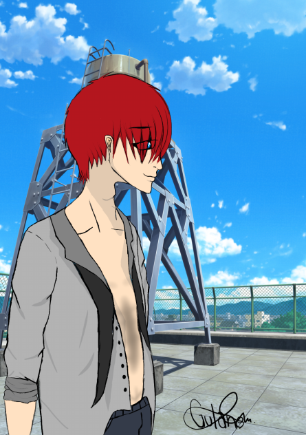 Side view boy(a staburn boy) - ibisPaint