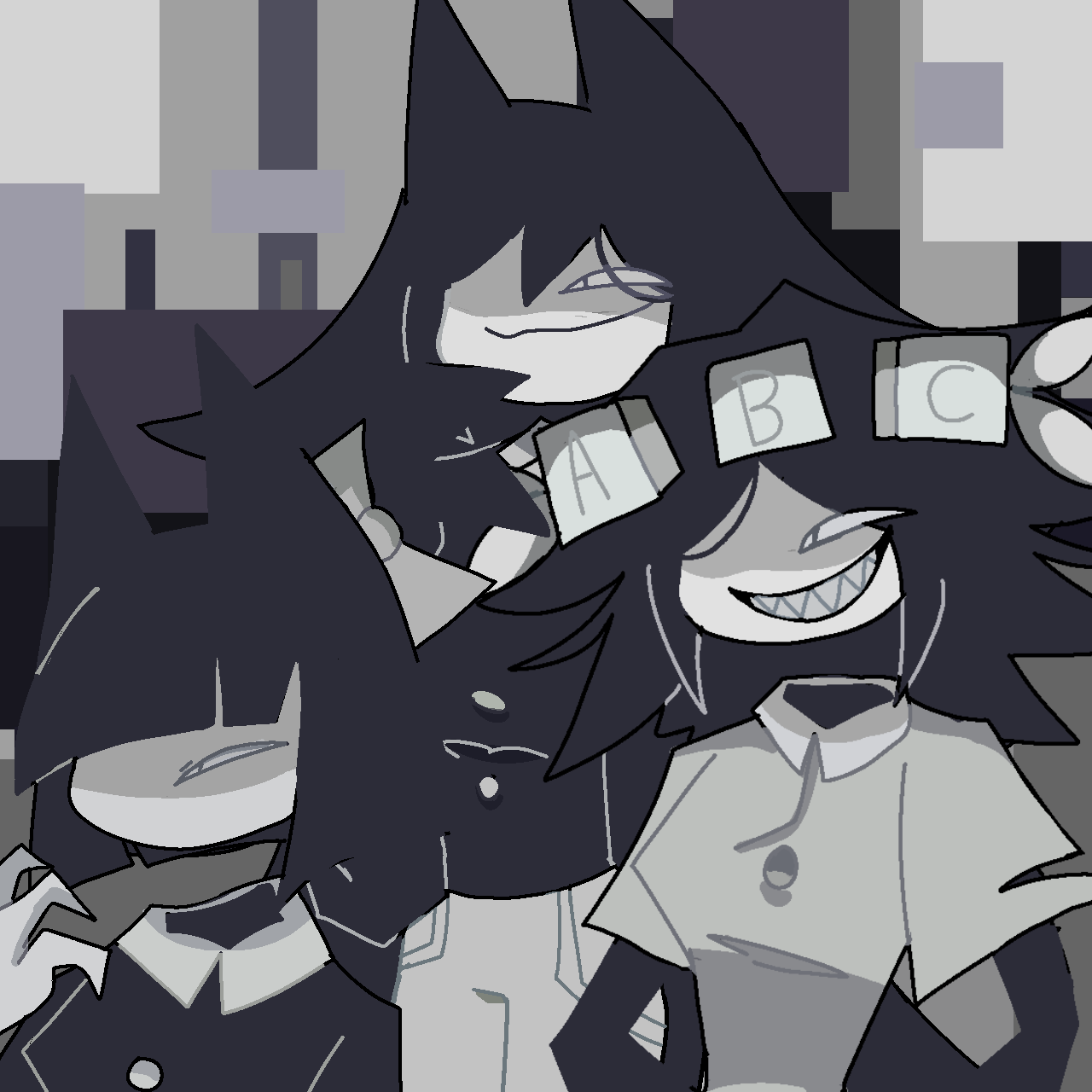 Miss circle miss thavel and miss bloomie - ibisPaint