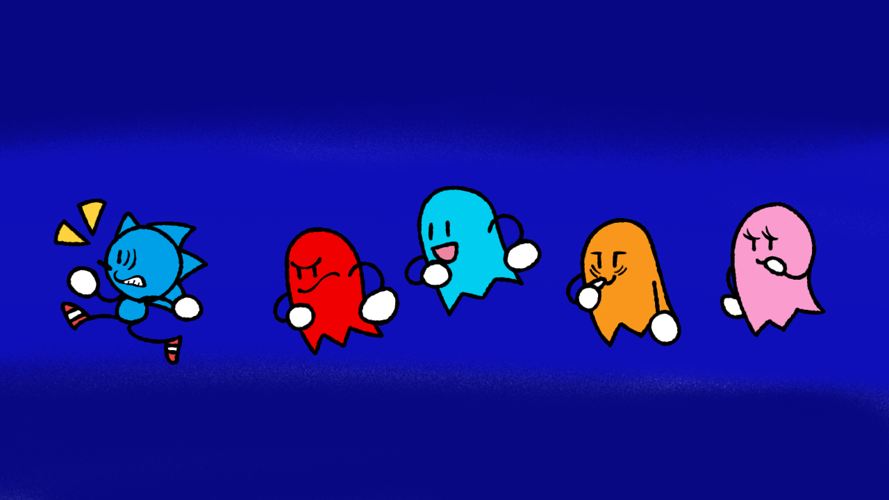 Sonic The Sketchog VS. Ghosts - ibisPaint
