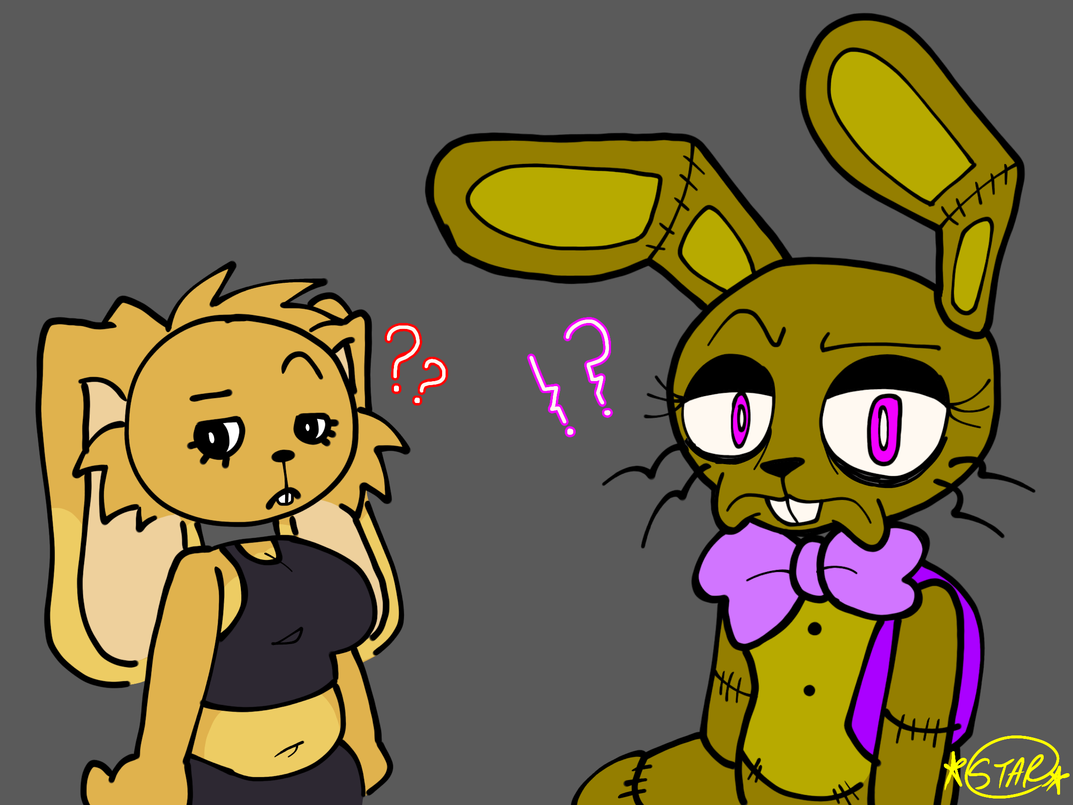 Goldie and GlitchTrap doodle - ibisPaint