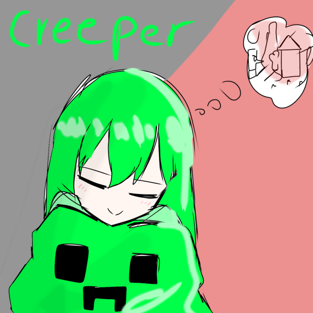 Creeper thinking - ibisPaint
