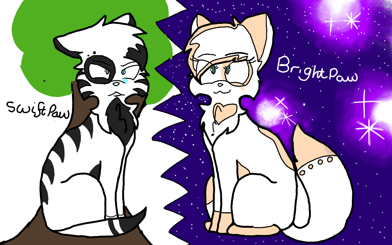 warrior cats - swiftpaw and brightpaw - ibisPaint