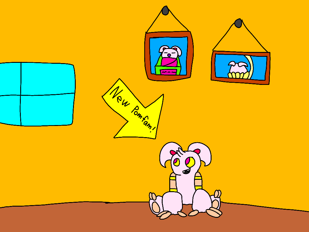 this is the child of mammott and pom pom - ibisPaint